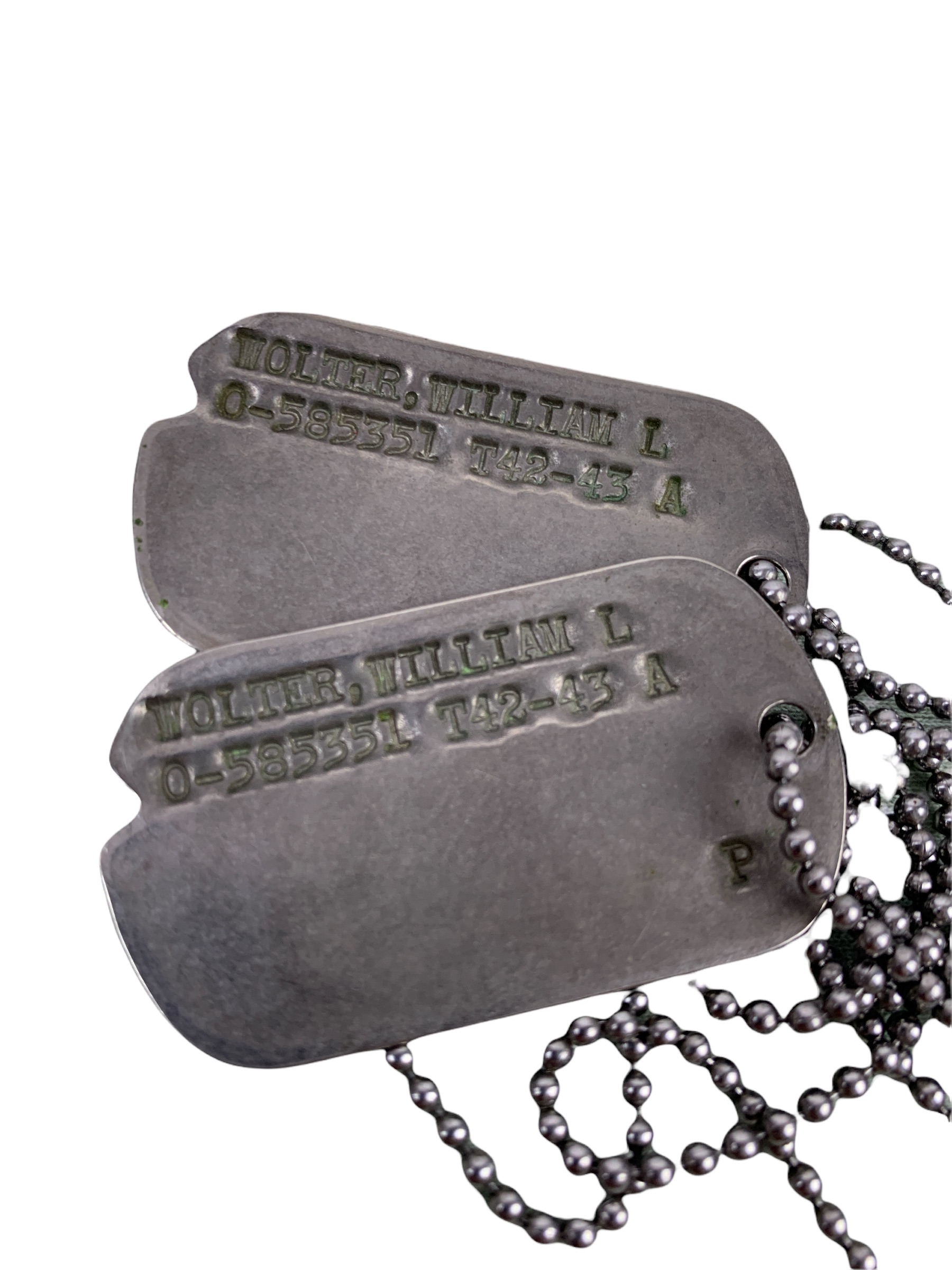 US WW2 Dog Tag Set Officer - Market Garden Militaria
