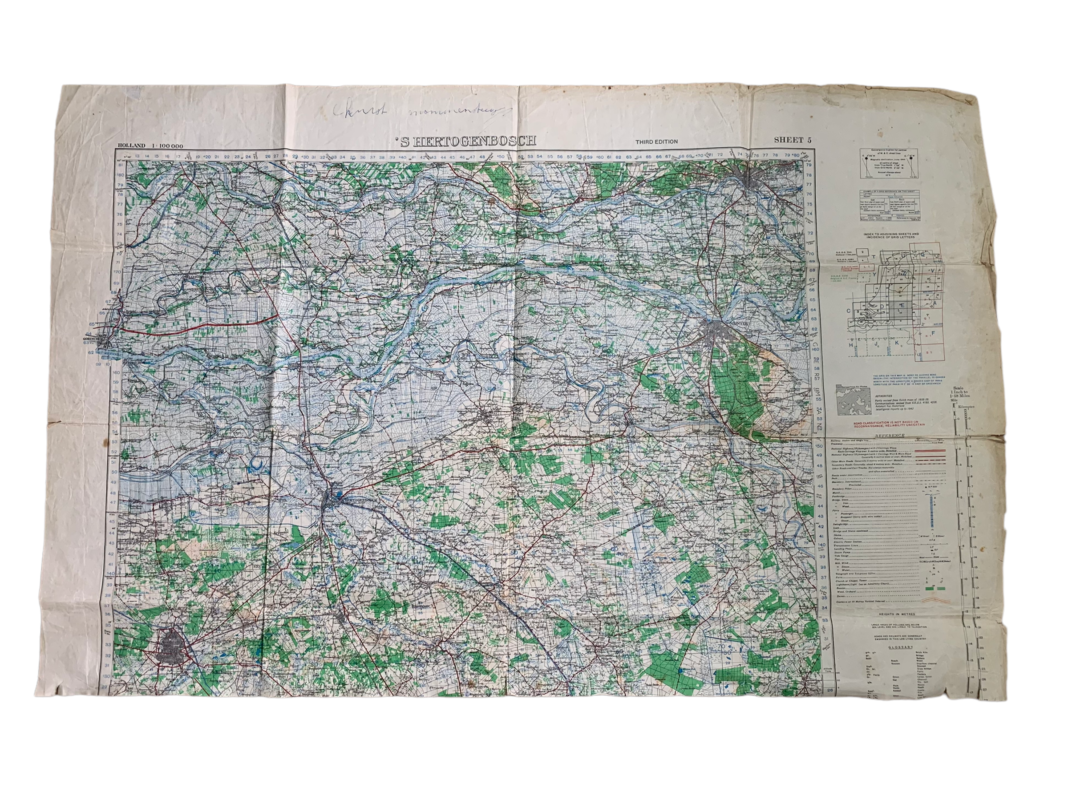 US WW2 'S Hertogenbosch Map Used During Operation "Market-Garden ...