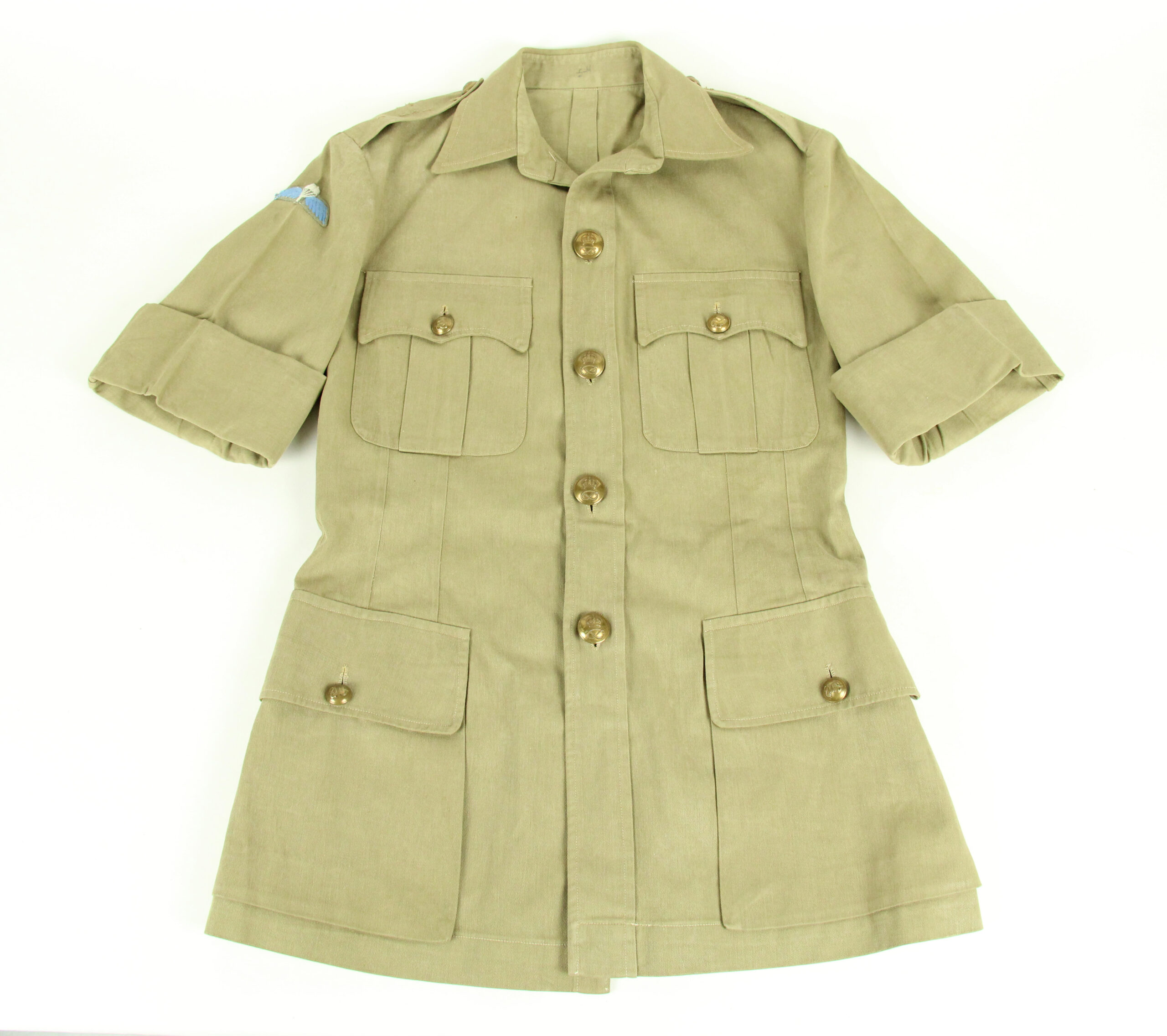British WW2 Airborne Tropical Paratrooper Jacket, South Staffordshire ...