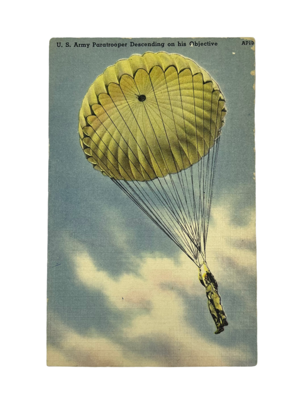 US WW2 Paratrooper Post Card - Market Garden Militaria
