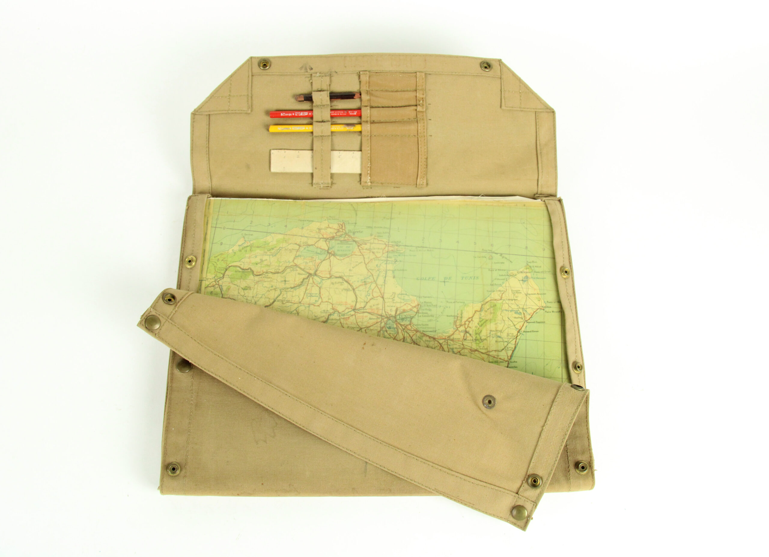 British WW2 Officers Large Mapcase With Many Maps - Market Garden Militaria