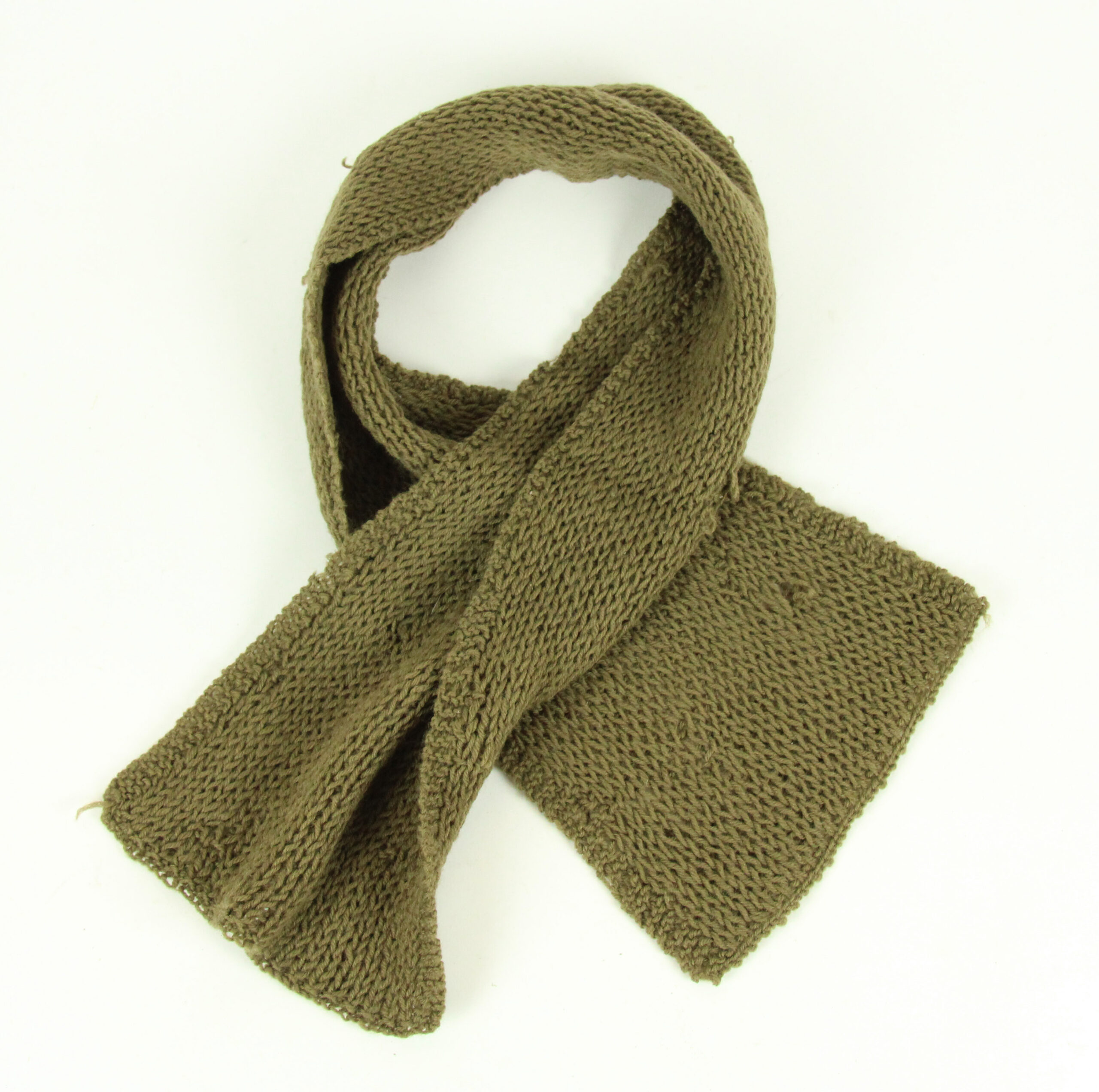 US WW2 Scarf Wool Knitted OD - Market Garden Militaria