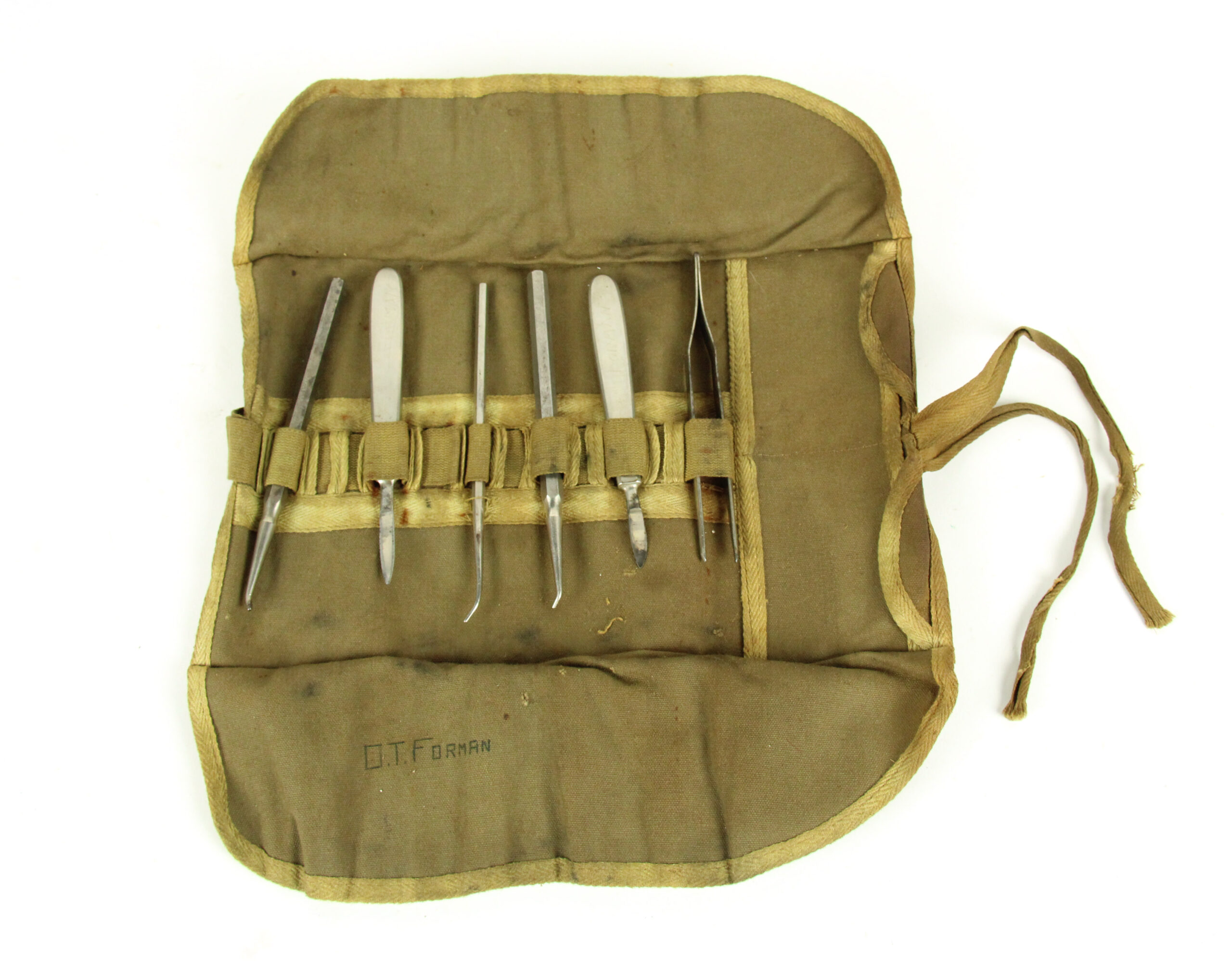 US WW2 Medical Tool Roll Dentist - Market Garden Militaria