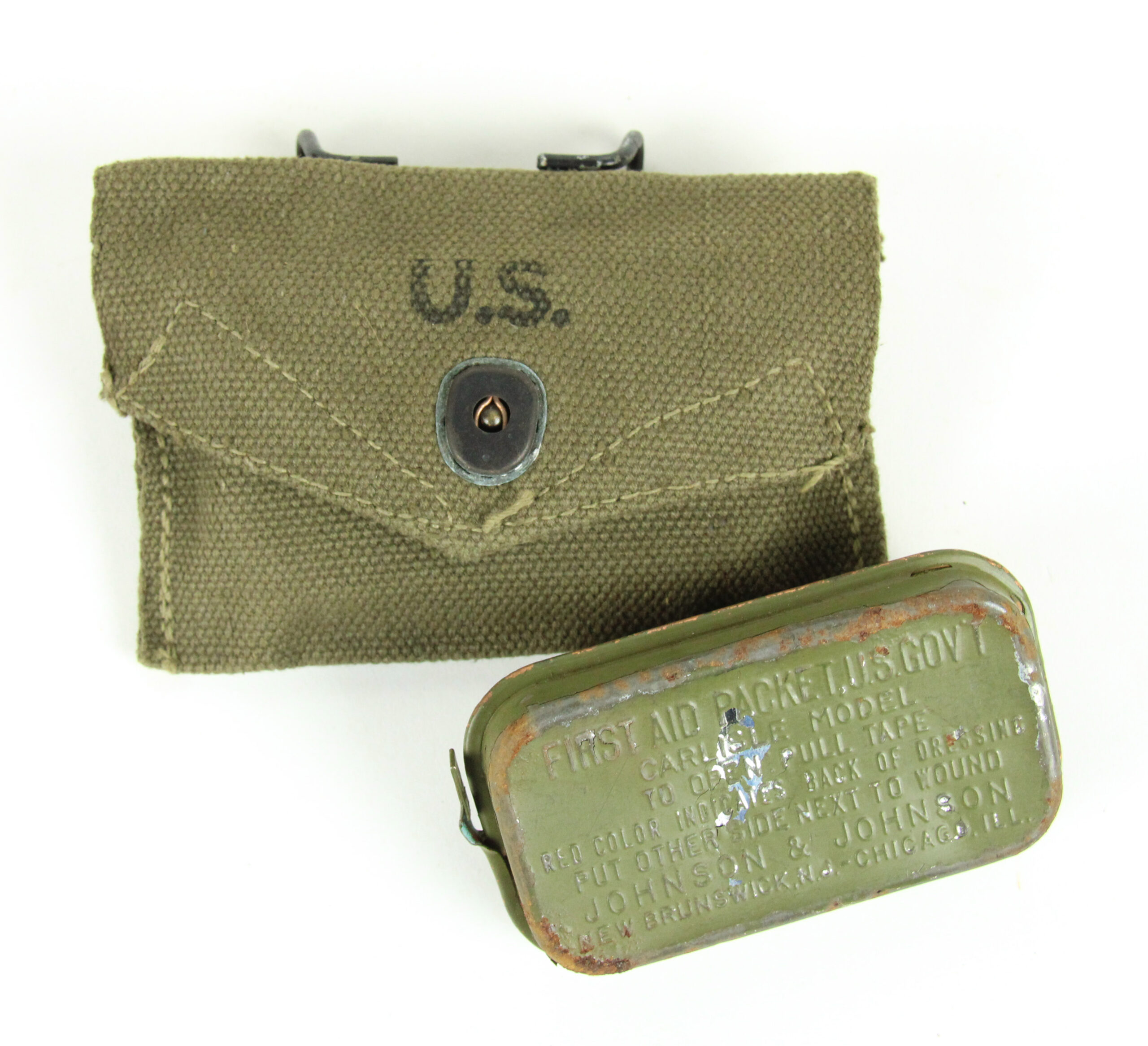 US WW2 M-1924 First Aid Pouch With First Aid Package - Market Garden ...