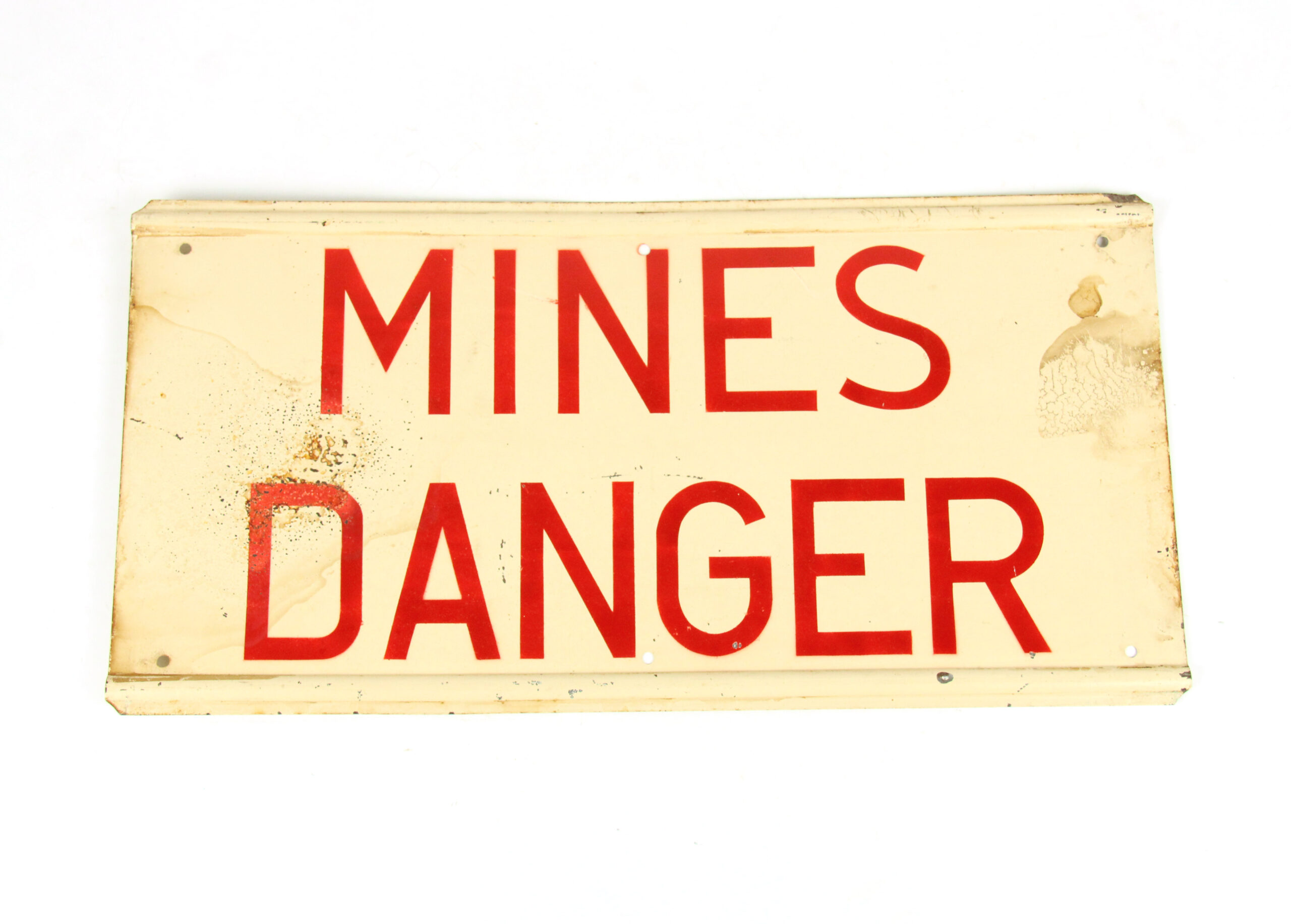 US WW2 Mines Danger Warning/Road Sign - Market Garden Militaria